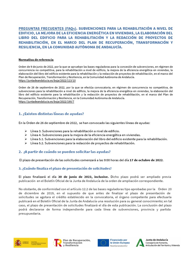 PREGUNTAS FRECUENTES (FAQs) PDF | PDF | Uso eficiente de energía ...