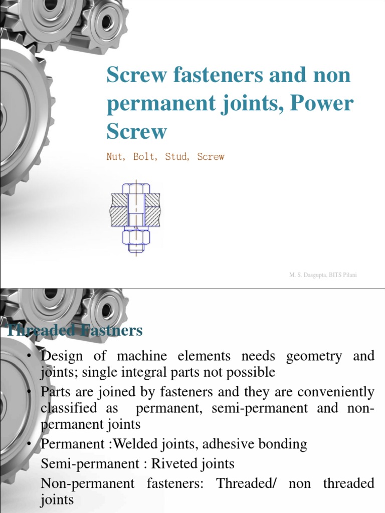 5 - Threaded Fasteners PDF | PDF | Screw | Stress (Mechanics)