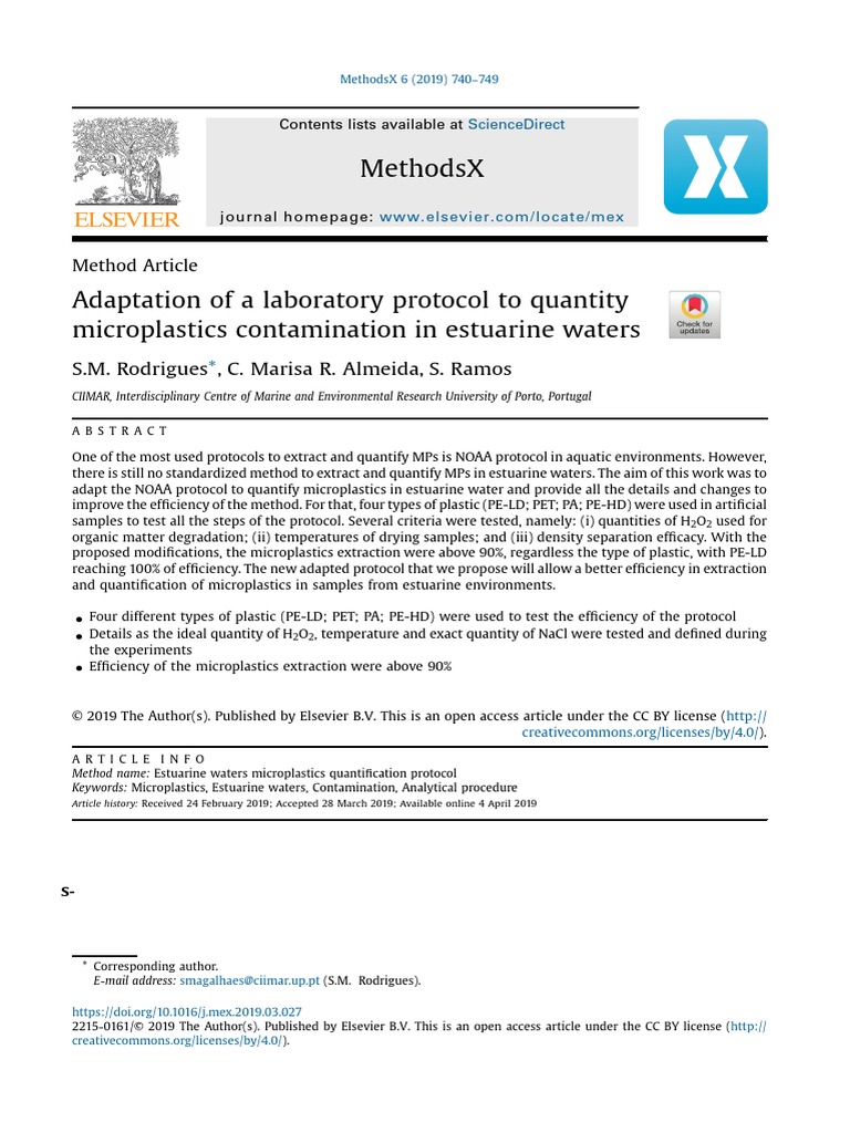 2019 Rodrigues Et Al Adaptation Of A Laboratory Protocol To