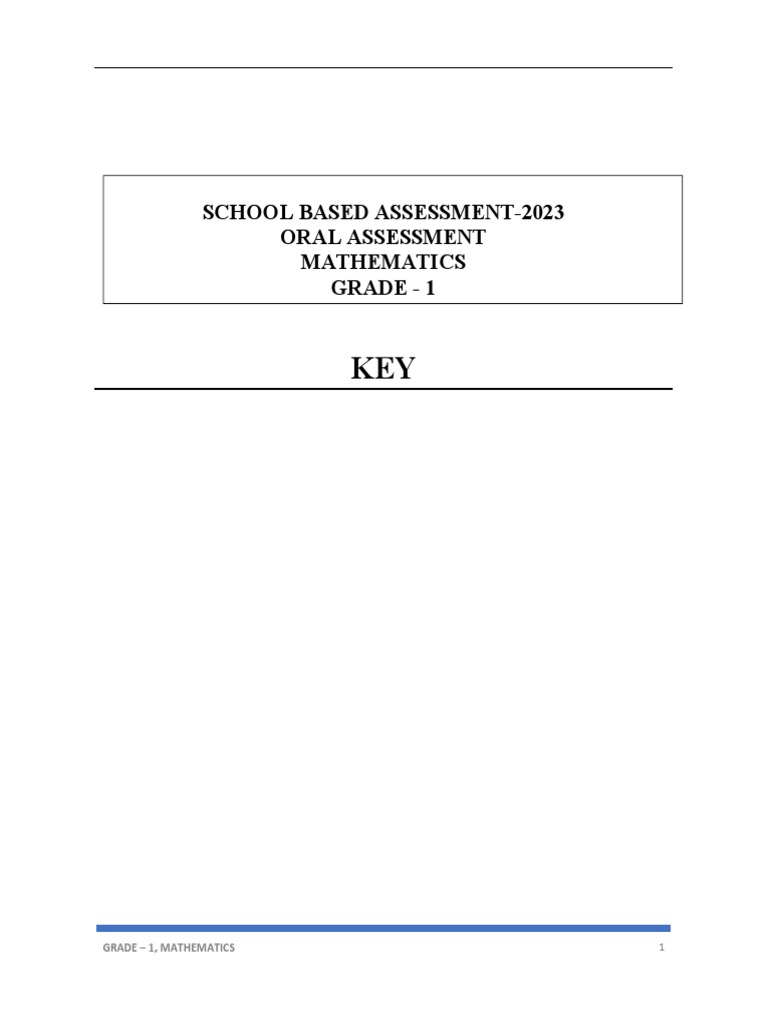 G1 Math Key | PDF