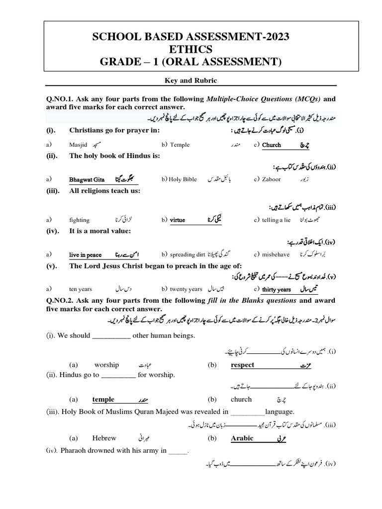 G1 Ethics Key PDF | PDF