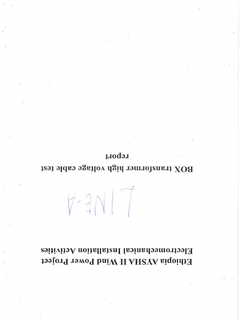 33kv #1-#8WTG High Voltage Cable Test Report-1 | PDF