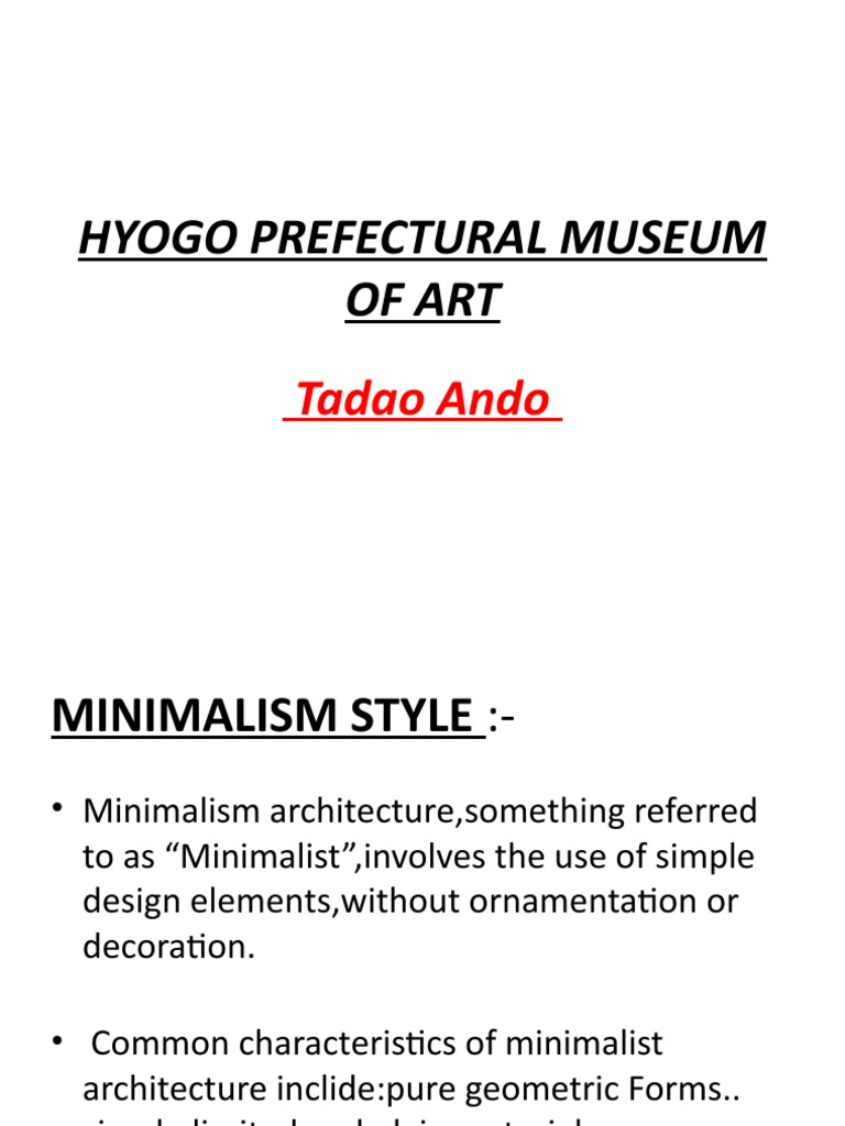 Hyogo Prefectural Museum of Art Design | PDF | Minimalism