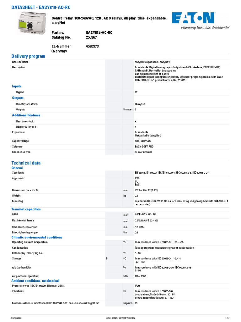 Eaton PLC | PDF | Alternating Current | Programmable Logic Controller