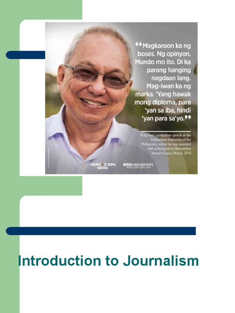 Introduction To Journalism | PDF | News | Journalism