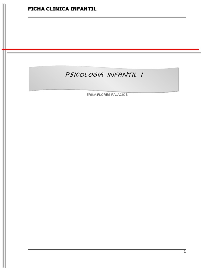 Ficha-Clinica-Infantil ALE REYES | PDF | Las emociones | Psicosis
