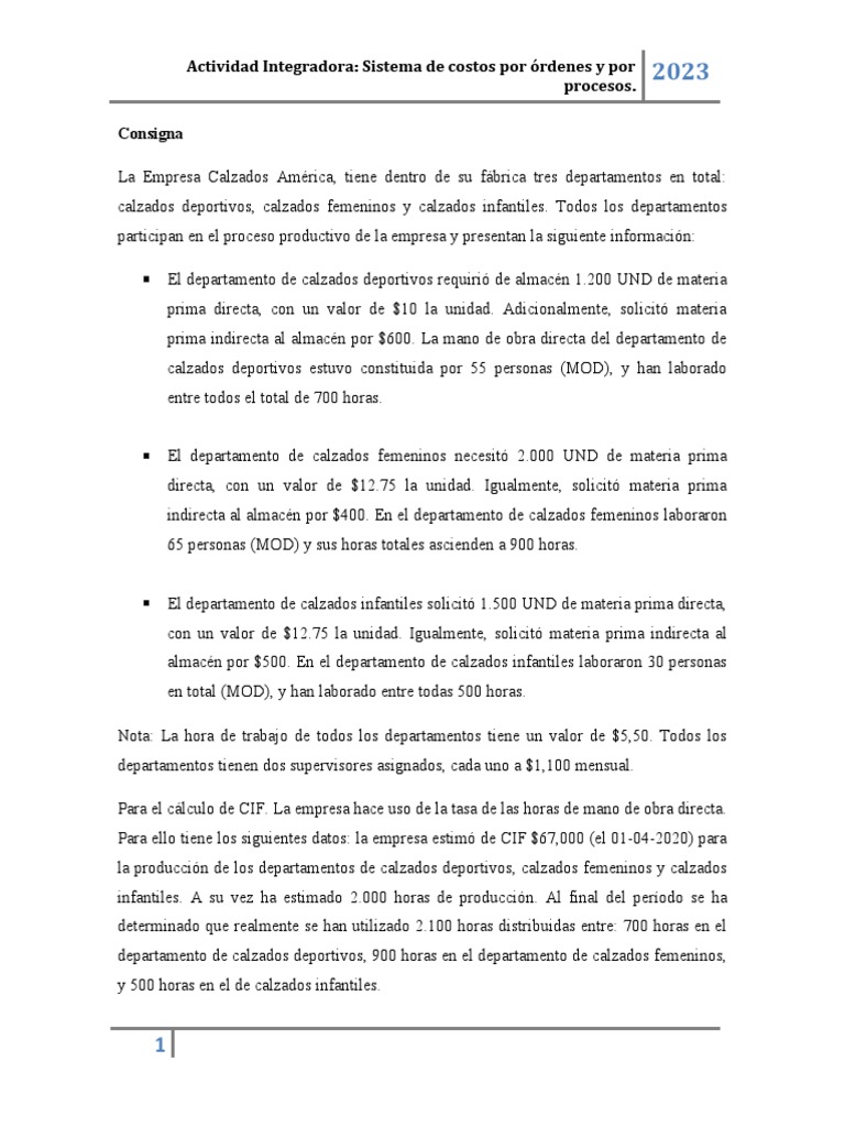 Contabilidad y Adm de Costos. Sistema de Costos Por Órdenes y Por Procesos | PDF | Inventario ...