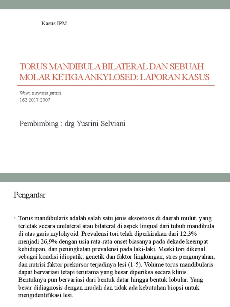 Torus Mandibula | PDF