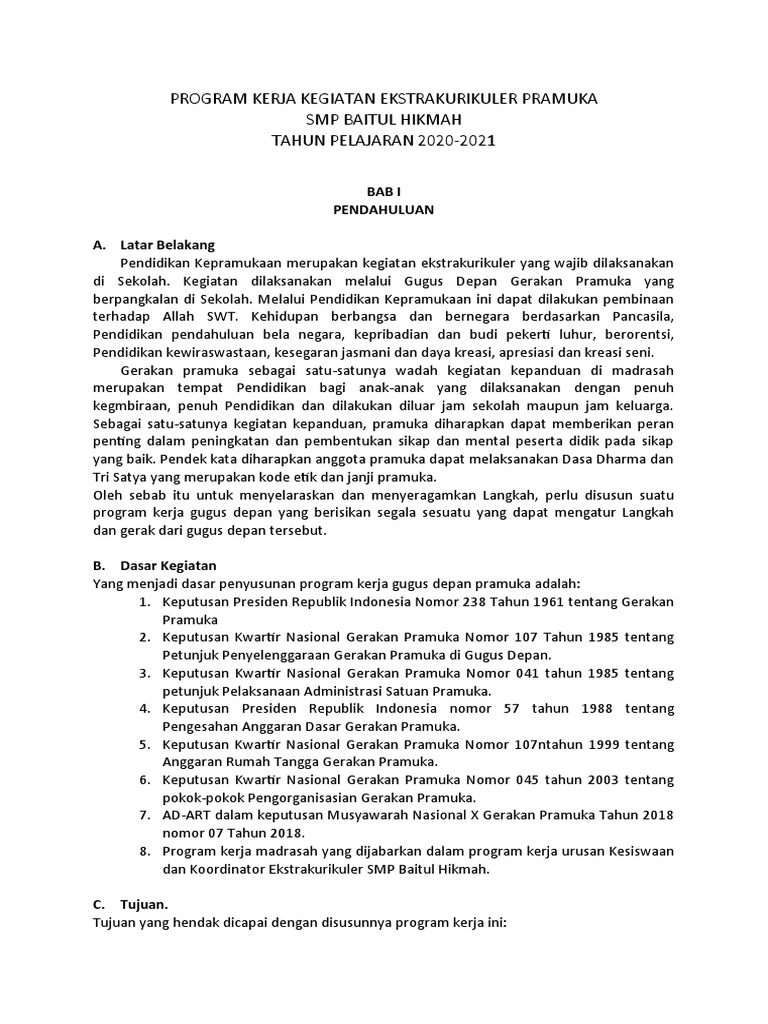 Program Pramuka | PDF