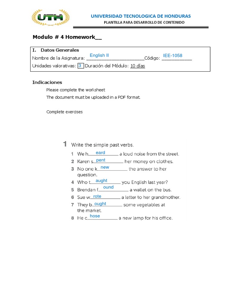Module 4 Homework English 2 | PDF