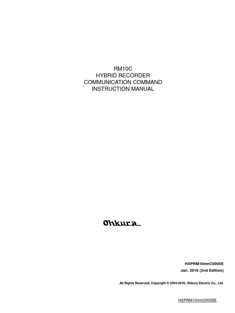Registrador Ohkura rm10c | PDF | Parameter (Computer Programming ...