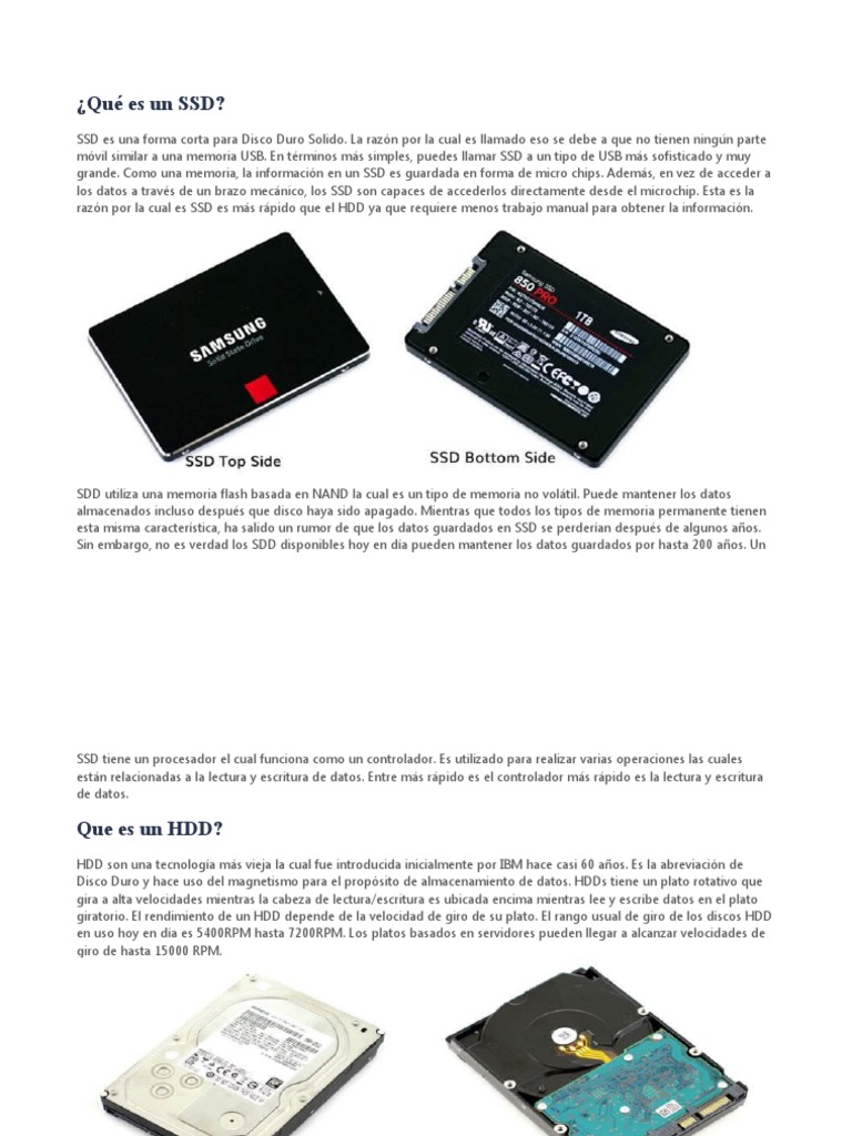 Tipos de Disco Duro | PDF | Disco duro | Unidad de estado sólido