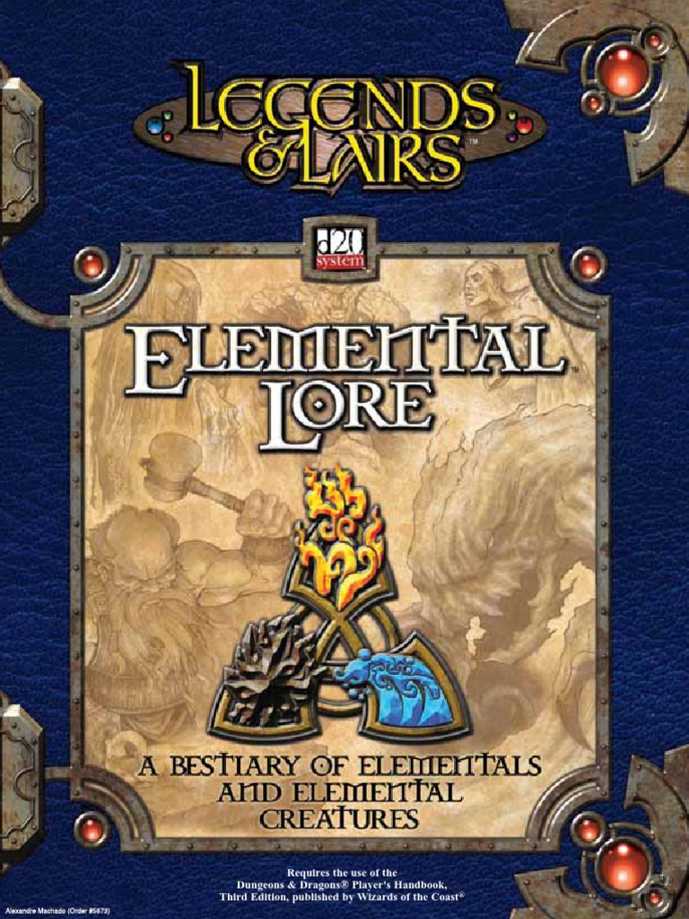 Legends and Lairs - Elemental Lore PDF | PDF | D20 System