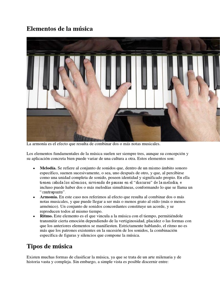 Elementos de La Música | PDF | Armonía | Melodía