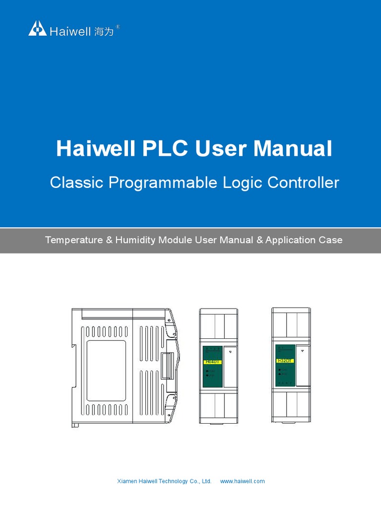 User's Manual of Haiwell Classic PLC Temperature & Humidity Module | PDF | Programmable Logic ...