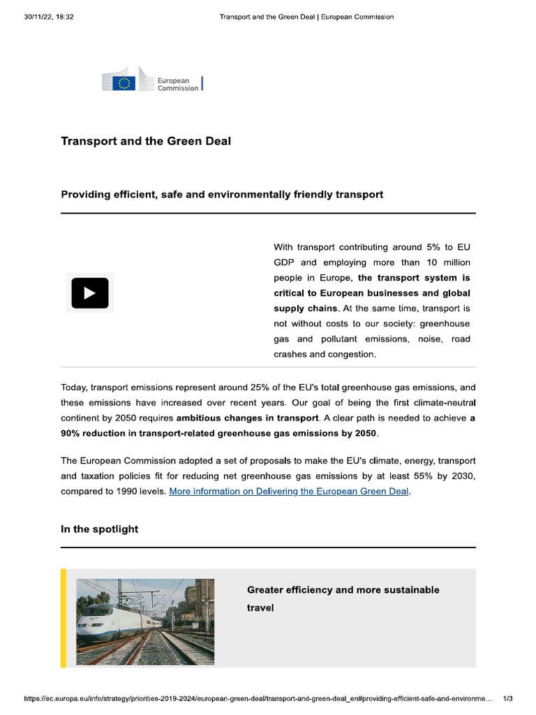 Factsheet The Transport and Mobility Sector | PDF