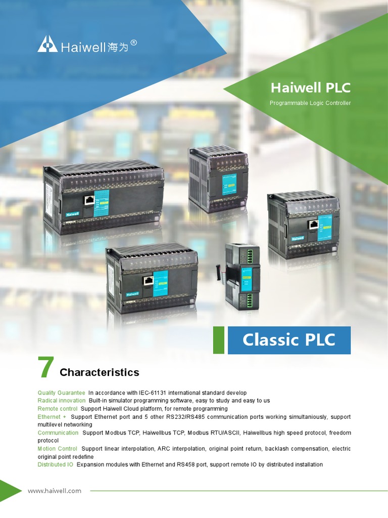 Haiwell Classic PLC Catalog | PDF | Programmable Logic Controller ...
