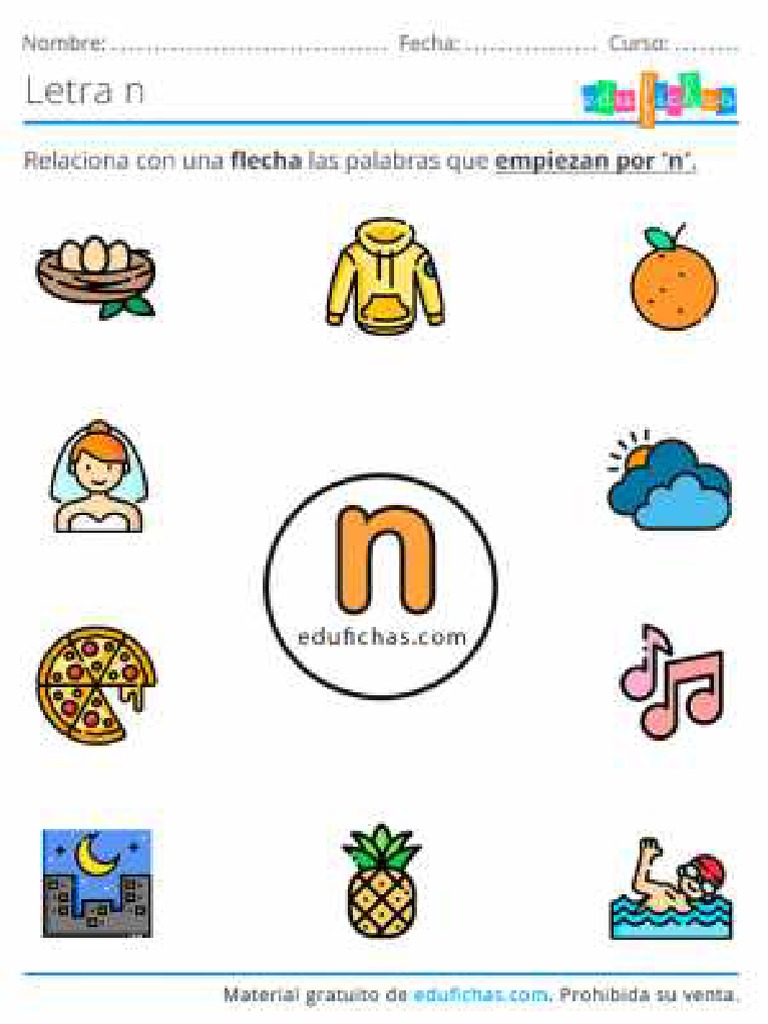 Ficha Letra N PDF | PDF