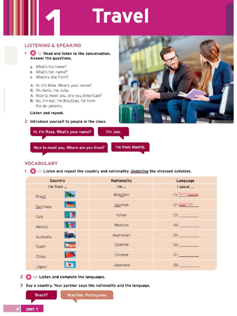 American Inside Out Elementary - Unit 1 PDF | PDF