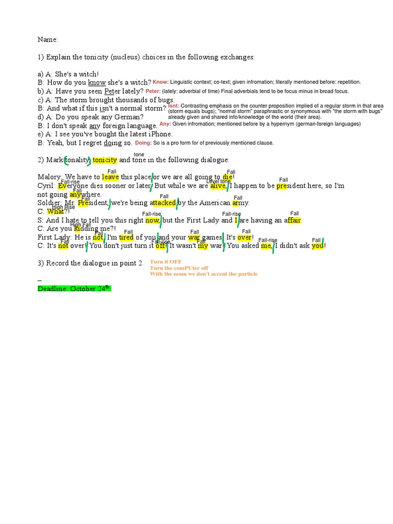 Butgraph Exceptions To LLI Rule Exercises KEY | PDF | Tone (Linguistics) | Languages