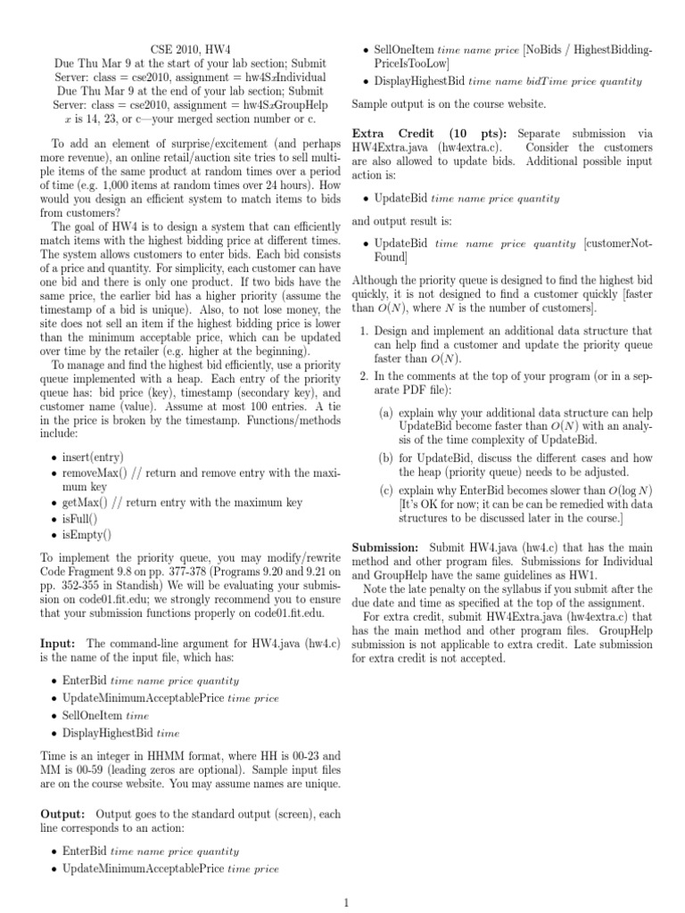 hw4 PDF | PDF | Queue (Abstract Data Type) | Parameter (Computer Programming)