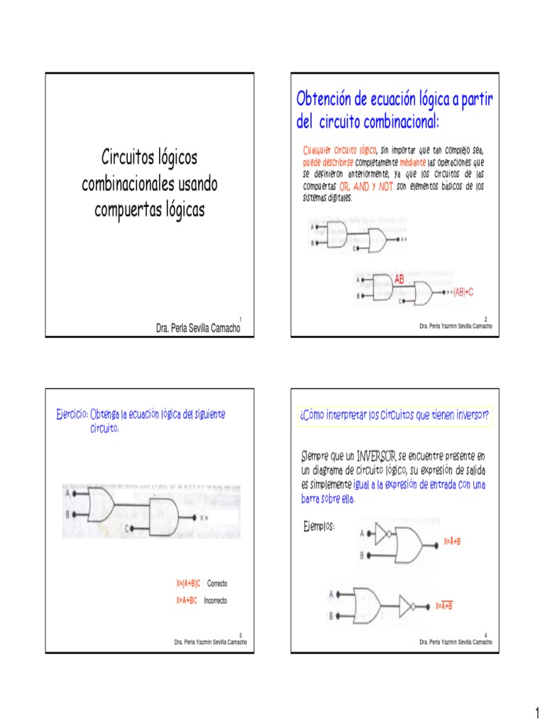 Circuitos Lógicos Combinacionales | PDF | Puerta lógica | Lógica matemática