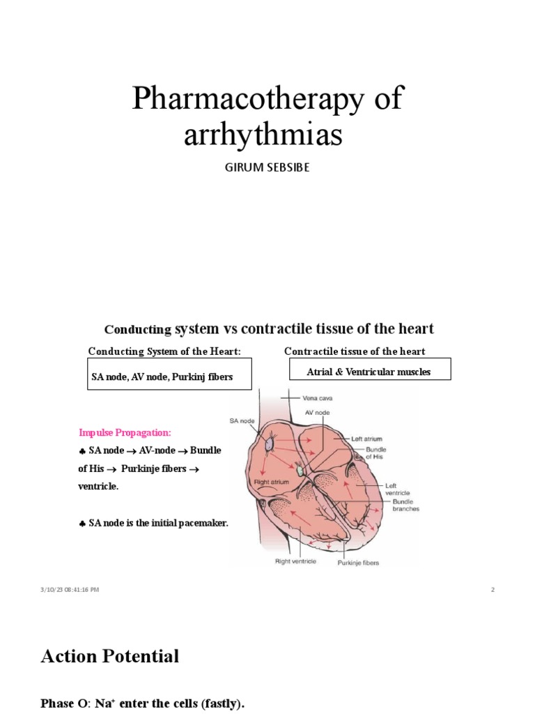 Pharmacotherapy for Cardiac Arrhythmias | PDF | Electrophysiology ...