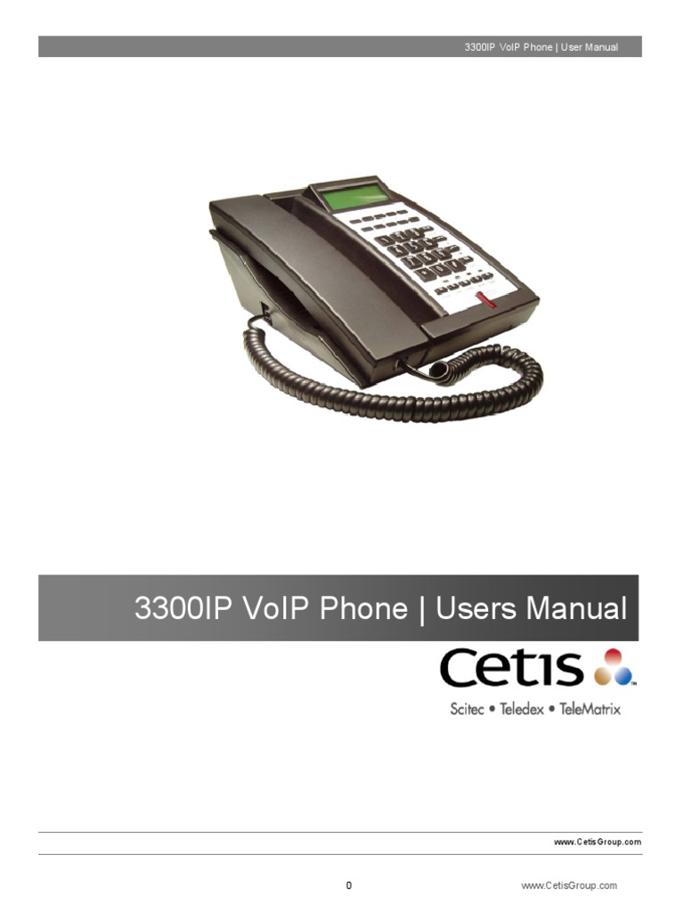Cetis 3300IP User Manual PDF | PDF | Session Initiation Protocol | Ip Address
