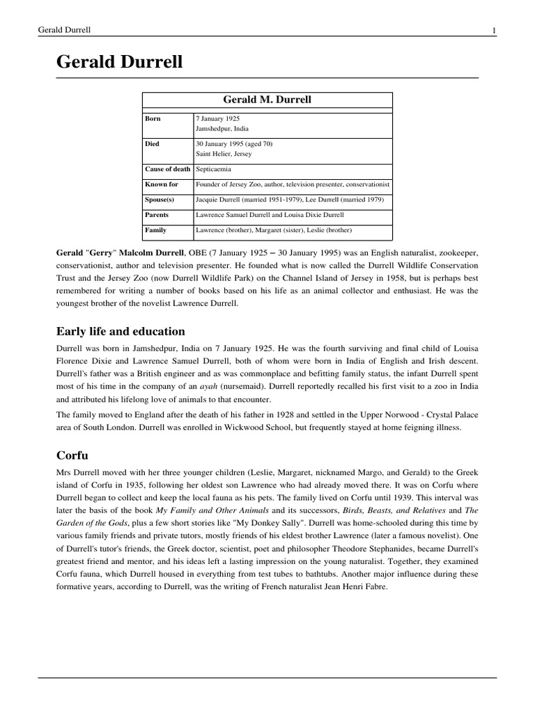 Gerald-Durrell English | PDF
