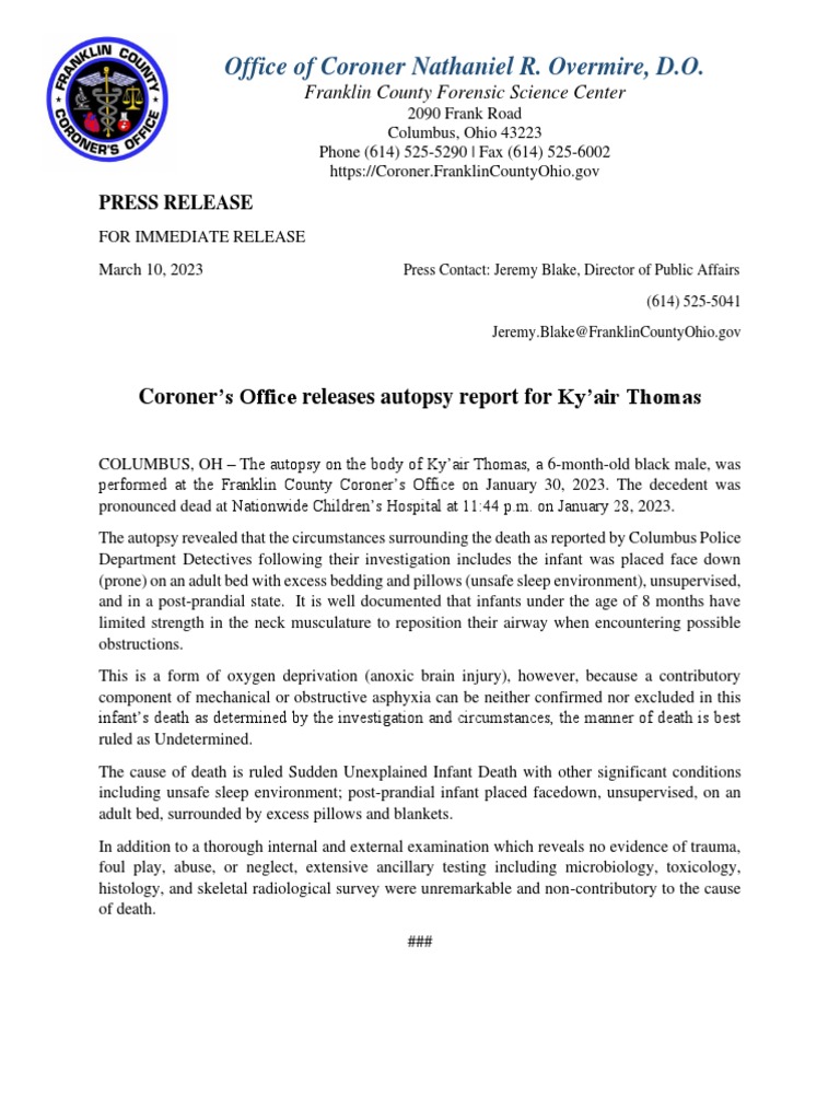 Ky'air Thomas 03102023 CRNR PressRelease Ky’Air Thomas | PDF