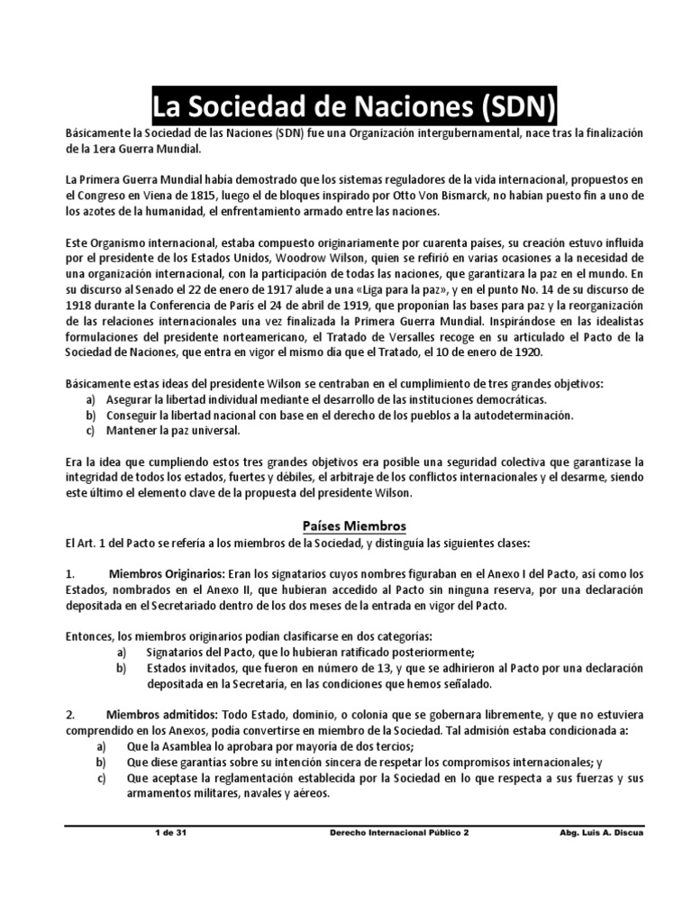 Material Primer Parcial DIP2 | PDF | Liga de las Naciones | Naciones Unidas