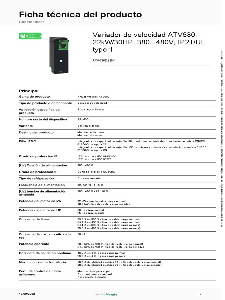 Altivar Process ATV600 - ATV630D22N4 PDF | PDF | Relé | Impedancia ...