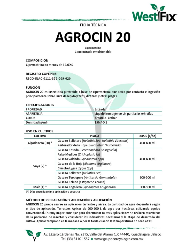 FT Agrocin 20 | PDF
