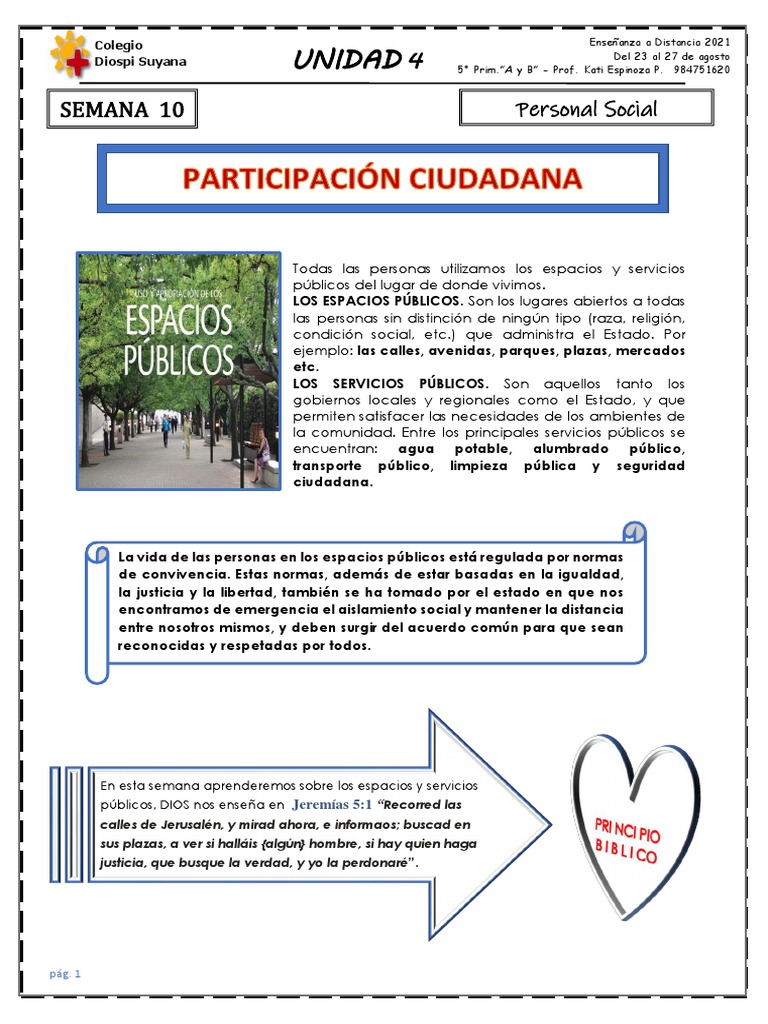 10ma Ficha Ppss 5to Prim Participacion Ciudadana | PDF | Estado (política)