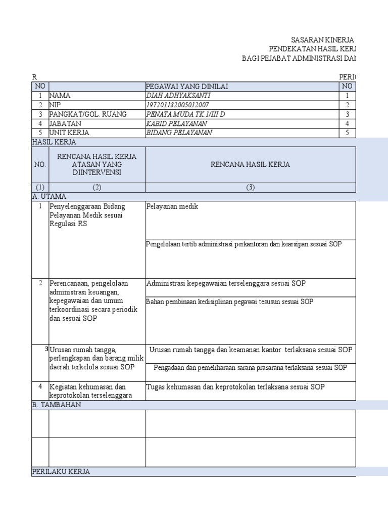 Form SKP JA - JF (Kuantitatif) | PDF