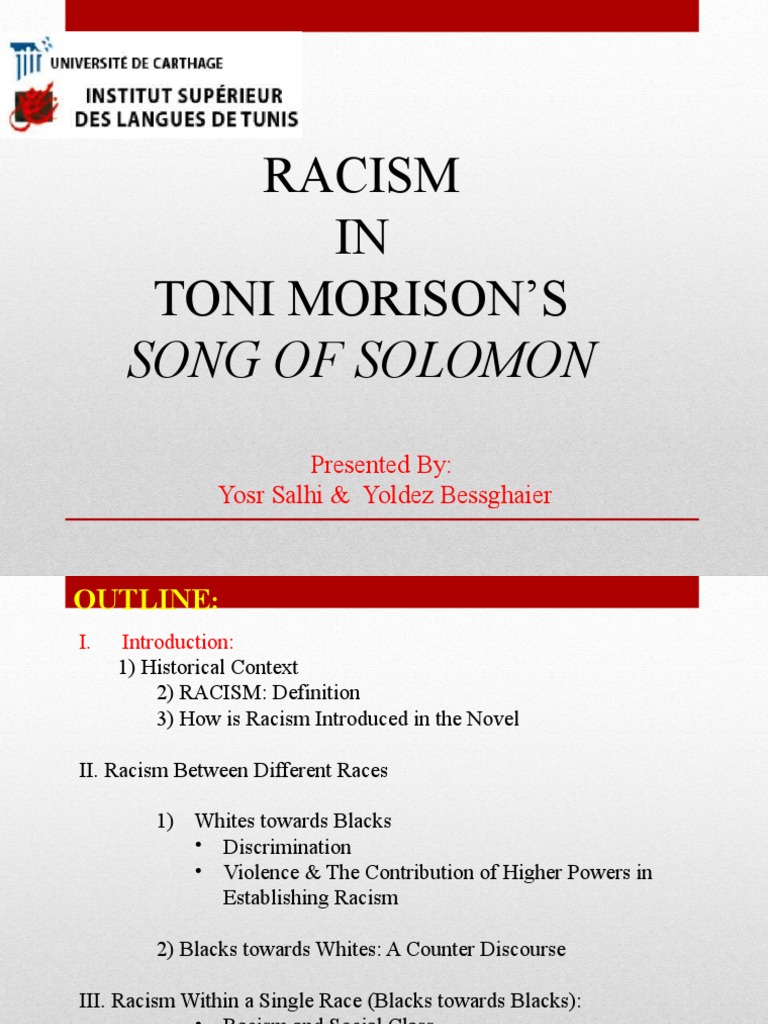 Racism in Toni Morrison's Song of Solomon | PDF | Social Science