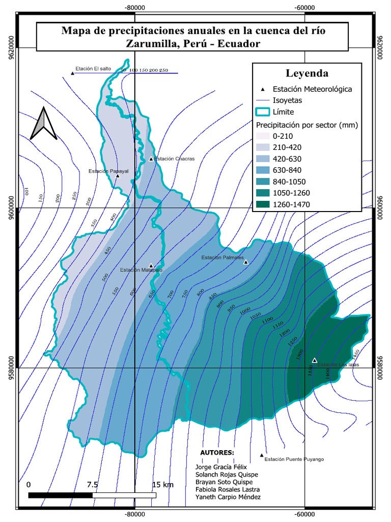 Mapa de Precipitación de La Cuenca Del Río Zarumilla PDF | PDF