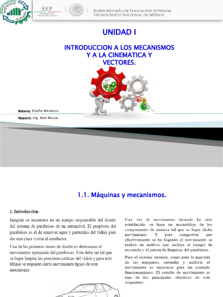 Unidad 1 Introduccion A Los Mecanismos y Vectores | PDF | Vector ...