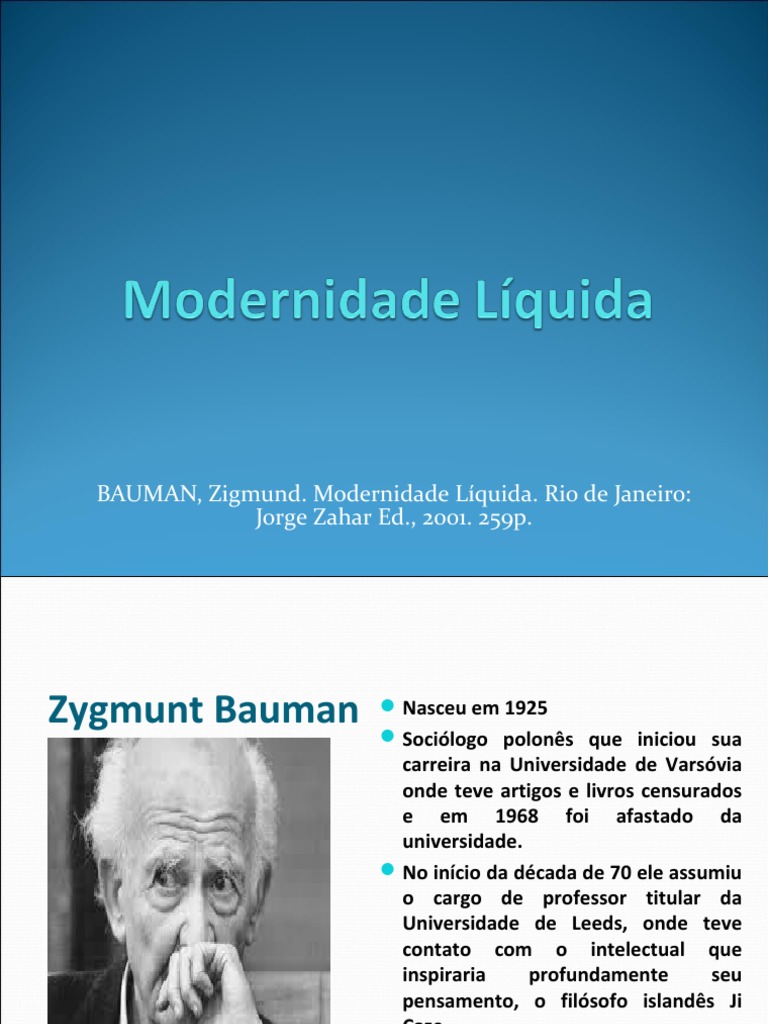 Modernidade Líquida | PDF | Modernidade