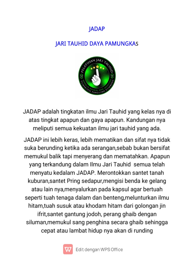 Jadap 1 | PDF | Kesehatan Holistik
