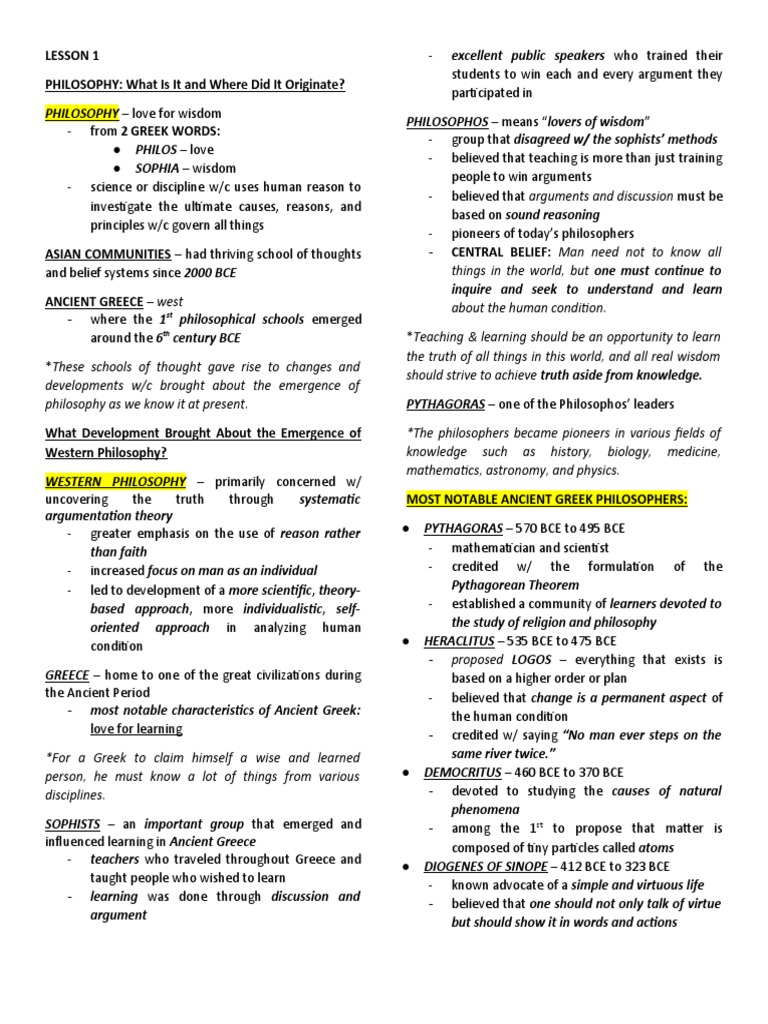 Philosophy Reviewer | PDF | Knowledge | Truth