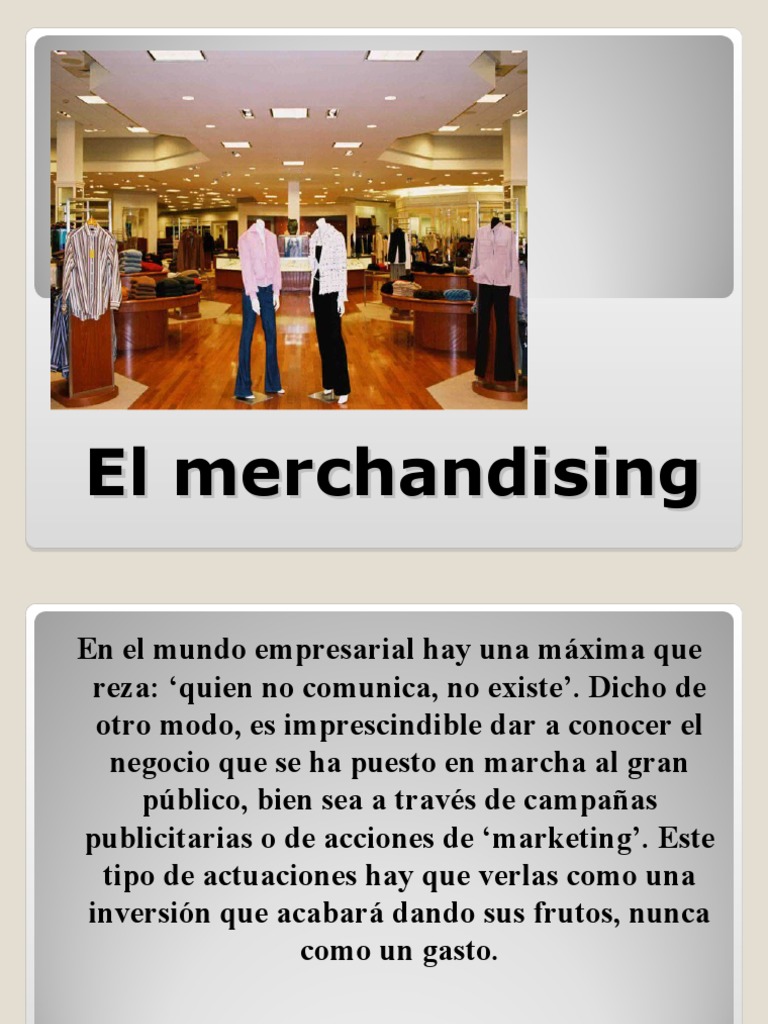 Definición y Tipos de Merchandising | PDF | Al por menor | Comercialización