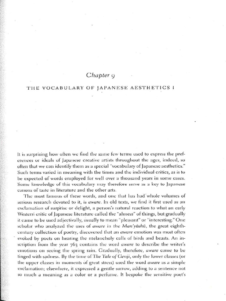 Sources Japanese Aesthetics | PDF