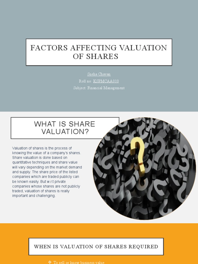 Factors Affecting Valuation of Shares | PDF