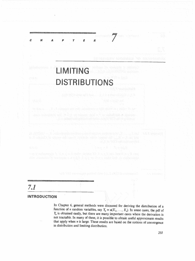 Limiting Distributions and Convergence | PDF | Probability Density Function | Normal Distribution