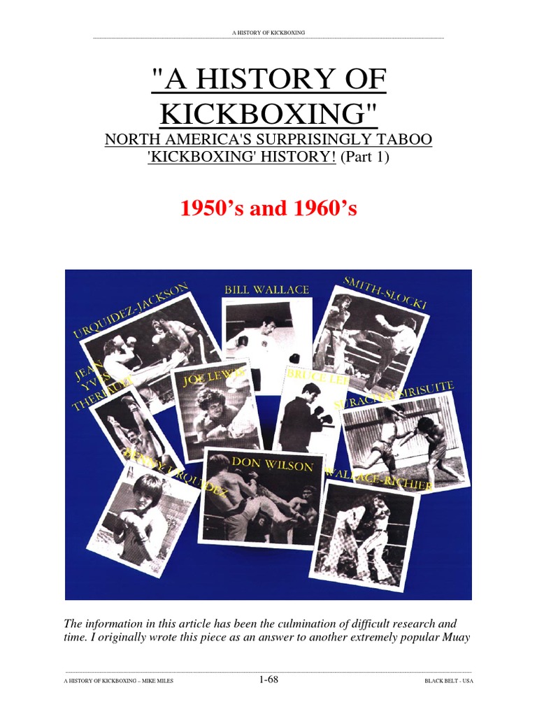 Kickboxing History 1950s 1970s Mike Miles Usa | PDF | Sports | Combat