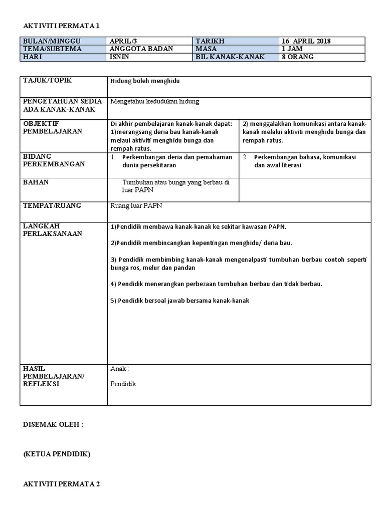 Rpa Deria Bau Taska | PDF