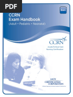 CCRN Exam Handbook | PDF | Nursing | Intensive Care Medicine
