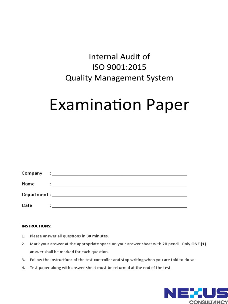 Internal Audit ISO 9001 | PDF | Iso 9000 | Audit