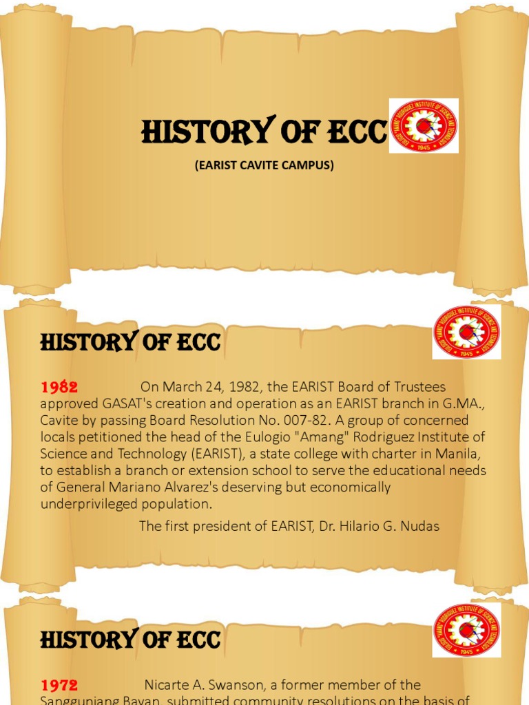 History of Ecc | PDF | Academic Degree | Bachelor Of Science